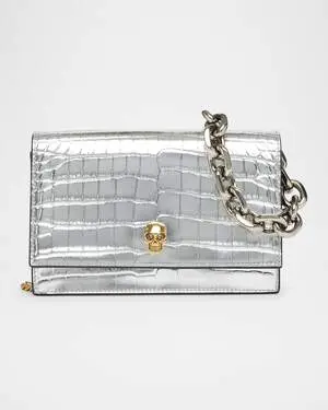 Alexander Mcqueen Metallic Shoulder Bags