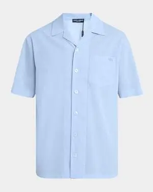 Dolce & Gabbana Cotton Dg-pocket Camp Shirt - Light/past