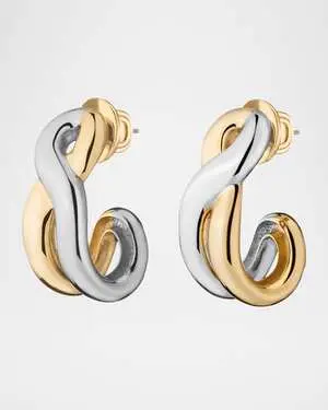 Demarson Odell Hoop Earrings - Two Tone
