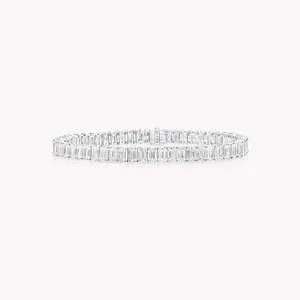 Graff Emerald Cut Diamond Line Bracelet - White Gold