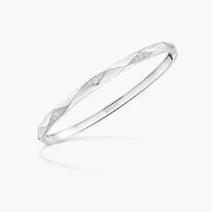 Graff Laurence Signature Faceted Pavé Diamond Bangle - White Gold