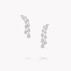 Graff Pear Shape Diamond Earrings - Platinum And White Gold