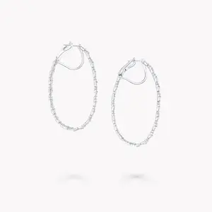 Graff Classic Butterfly Diamond Hoop Earrings