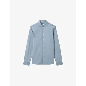 REISS Draper Cutaway-collar Regular-fit Cotton Shirt