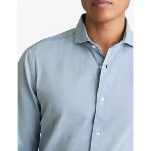 REISS Draper Cutaway-collar Regular-fit Cotton Shirt