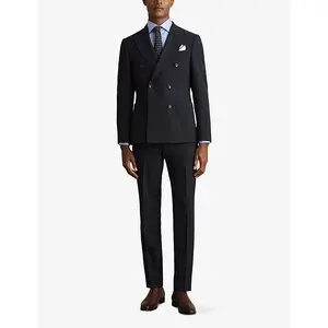 REISS Remote Slim-fit Long-sleeve Cotton Shirt - Mid Blue