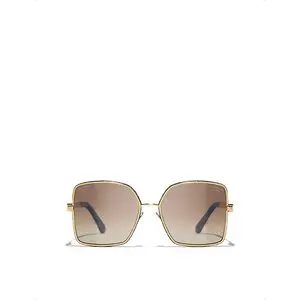 Chanel Gold Tone Eyewear For Women