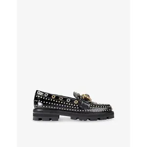Kurt Geiger Mansion Stud Leather Loafers - Black/comb