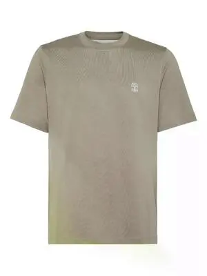 Brunello Cucinelli Logo-print T-shirt - Green