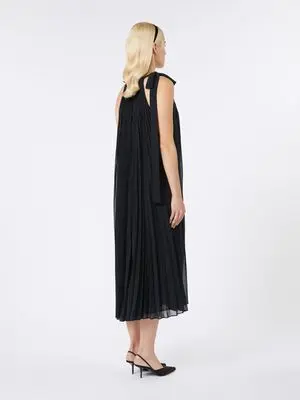 Max Mara Pleated Georgette Midi Dress