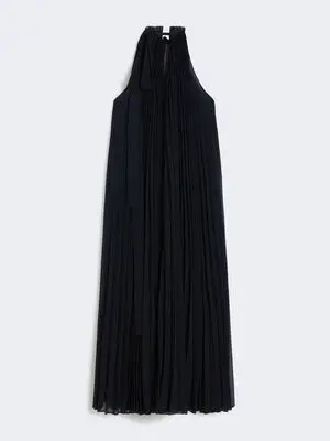 Max Mara Pleated Georgette Midi Dress