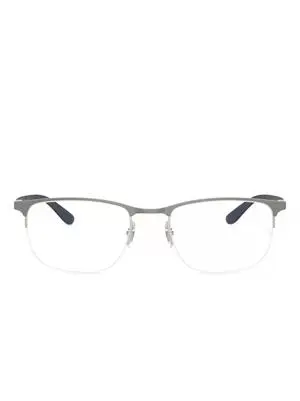 Ray-ban Metal-frame Rectangle Eyeglasses - Silver