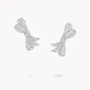 Graff Tilda's Bow Diamond Earrings - White Gold