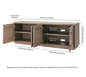 HUDSON&CANAL Tillman Rectangular Tv Stand For T V's Up To 75