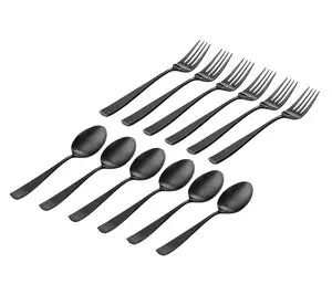 GODINGER S/ 6-service Chisel Matte Black 18/0 Ss Flatware