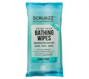 SCRUBZZ Ultra-thick Rinse Free Bathing Wipes 72-count