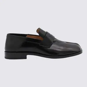 MAISON MARGIELA Leather Tabi Loafers - Black