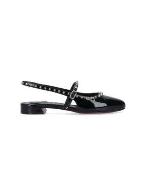 CHRISTIAN LOUBOUTIN Christian Louboutin Mary Jane Flats - Black