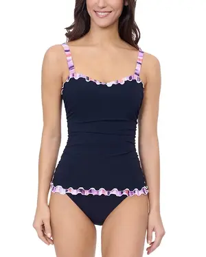 GOTTEX Riga D Cup Ruched Tankini Top - Black