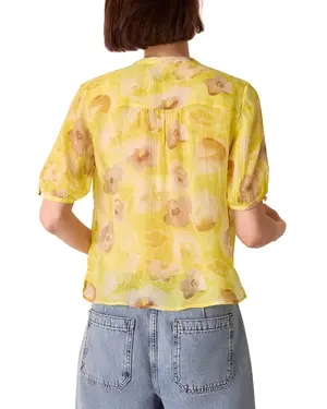 Whistles Floral Textured Blouse