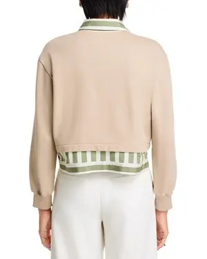 3.1 Phillip Lim Cropped Layered Look Sweatshirt