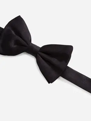 Dolce & Gabbana Silk Bow Tie - Black