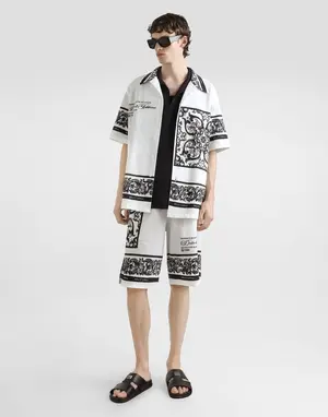 Dolce & Gabbana Short-sleeved Linen T-shirt