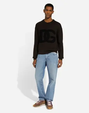 Dolce & Gabbana Five-pocket Jeans With Dg Embroidery - Multicolor