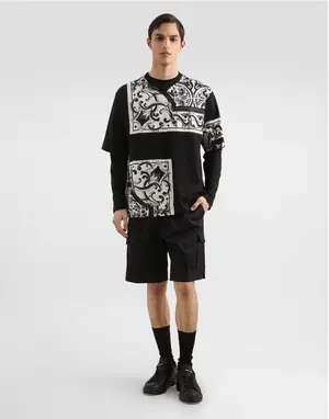 Dolce & Gabbana Cotton T-shirt With Embroidery - Black