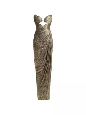 MARIA LUCIA HOHAN Amisha Silk Maxi Dress - Gold