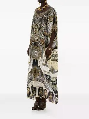 Camilla Temples Of Dendara-print Kaftan Dress