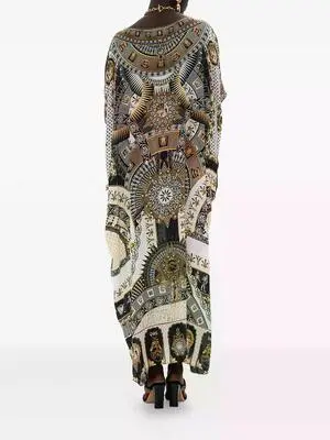 Camilla Temples Of Dendara-print Kaftan Dress