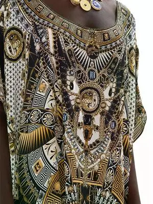 Camilla Temples Of Dendara-print Kaftan Dress