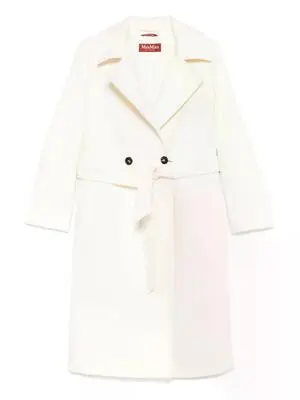 Max Mara Virgin-wool Coat - White