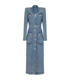 Balmain Denim Maxi Dress