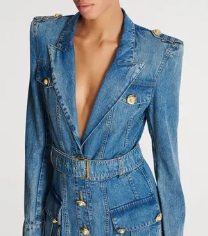 Balmain Denim Maxi Dress