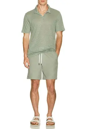 Onia Shaun Linen Polo - Sage