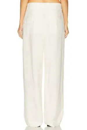 TOTEME Double Pleat Straight Trousers - Ecru