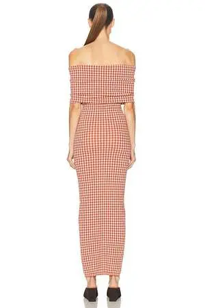 Alaïa Off-the-shoulder Midi Dress