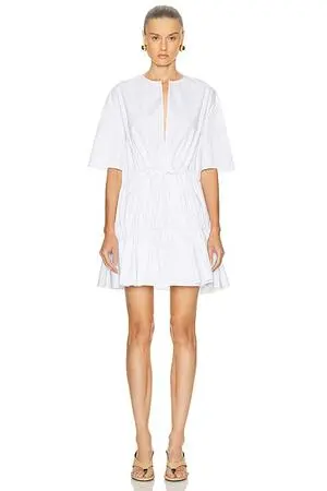 Alaïa Short Sleeve Ruffle Dress