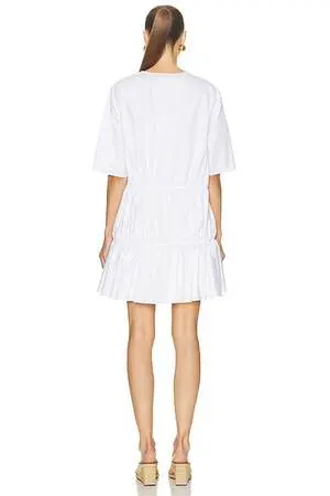 Alaïa Short Sleeve Ruffle Dress