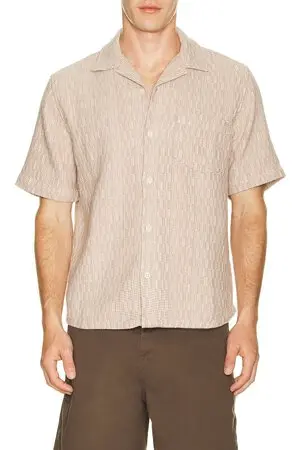 CORRIDOR Rainbow Weave Short Sleeve Shirt - Pink