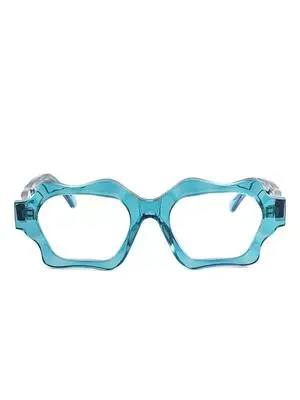 KUBORAUM G6 Sculptural Frame Glasses Blue