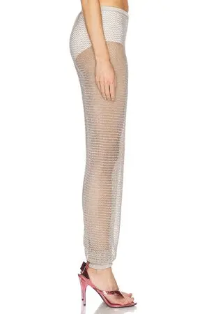 Alaïa Balloon Knit Pants - Argent