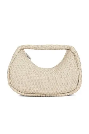ST. AGNI Lattice Weave Mini Bon Bon Bag - Creme