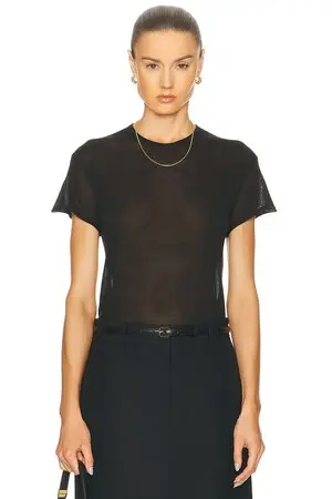 TOTEME Silk Tee - Black