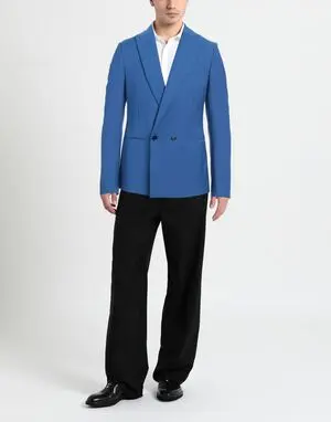 DANIELE ALESSANDRINI Blazer Size Polyester, Viscose, Elastane