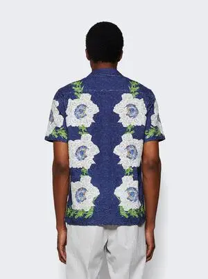 Orlebar Brown Maitan Broderie Shirt Night Iris