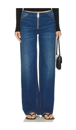 GRLFRND Lina Zip Front Straight - Blue