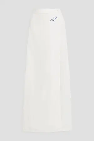 Emilio Pucci Taffeta Maxi Wrap Skirt - Off-white
